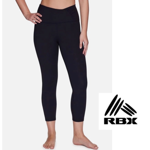 RBX | Pants & Jumpsuits | Rbx Hi Rise Black Capri Leggings With Sides ...